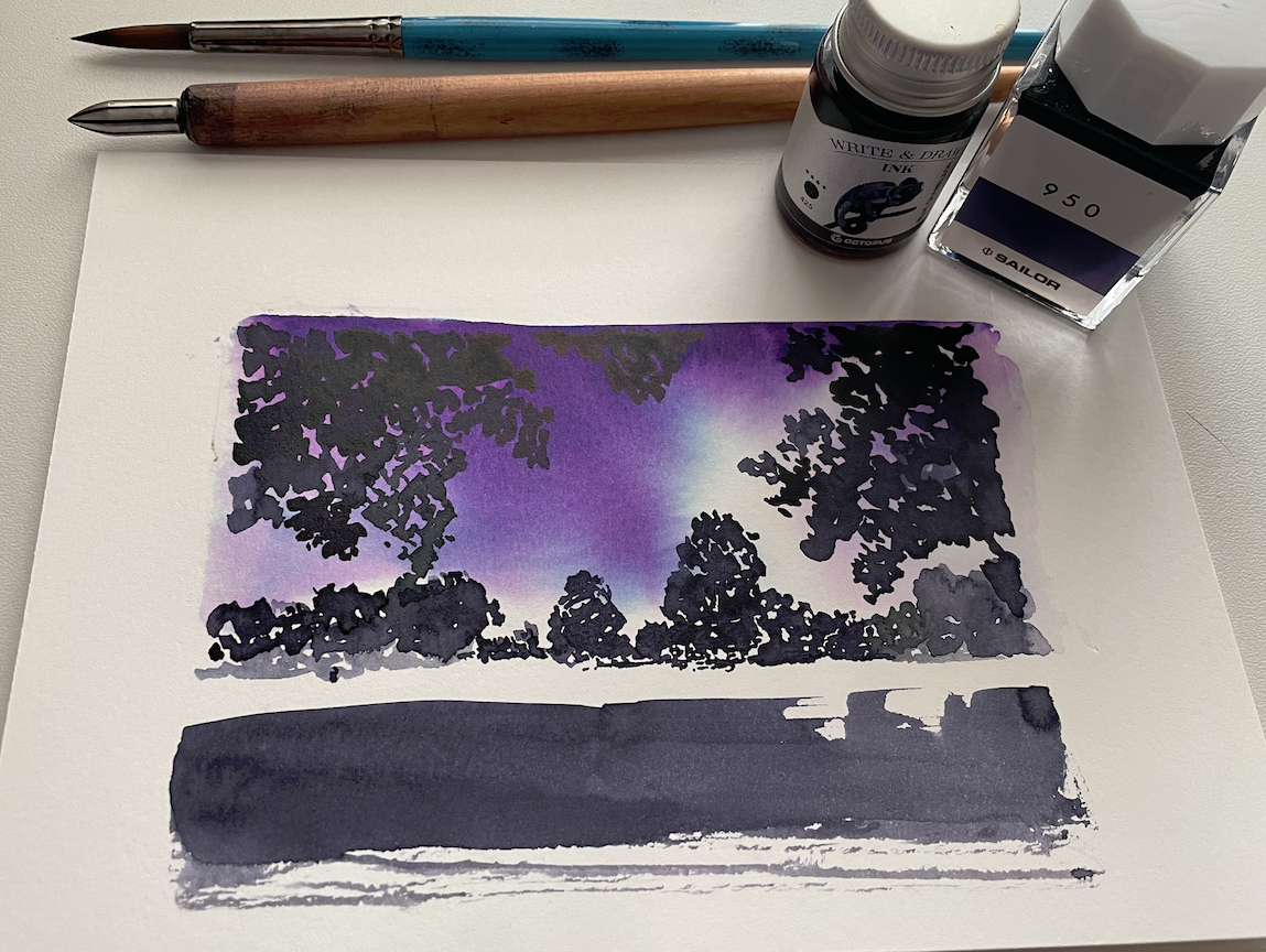Octopus Fluids write & Draw Pigment Inks review – FOUNTAIN PEN INK ART