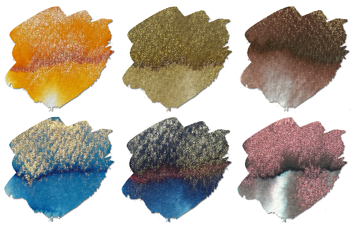 CULT PENS Shimmer INK Exclusives Swatch Tests – FOUNTAIN PEN INK ART