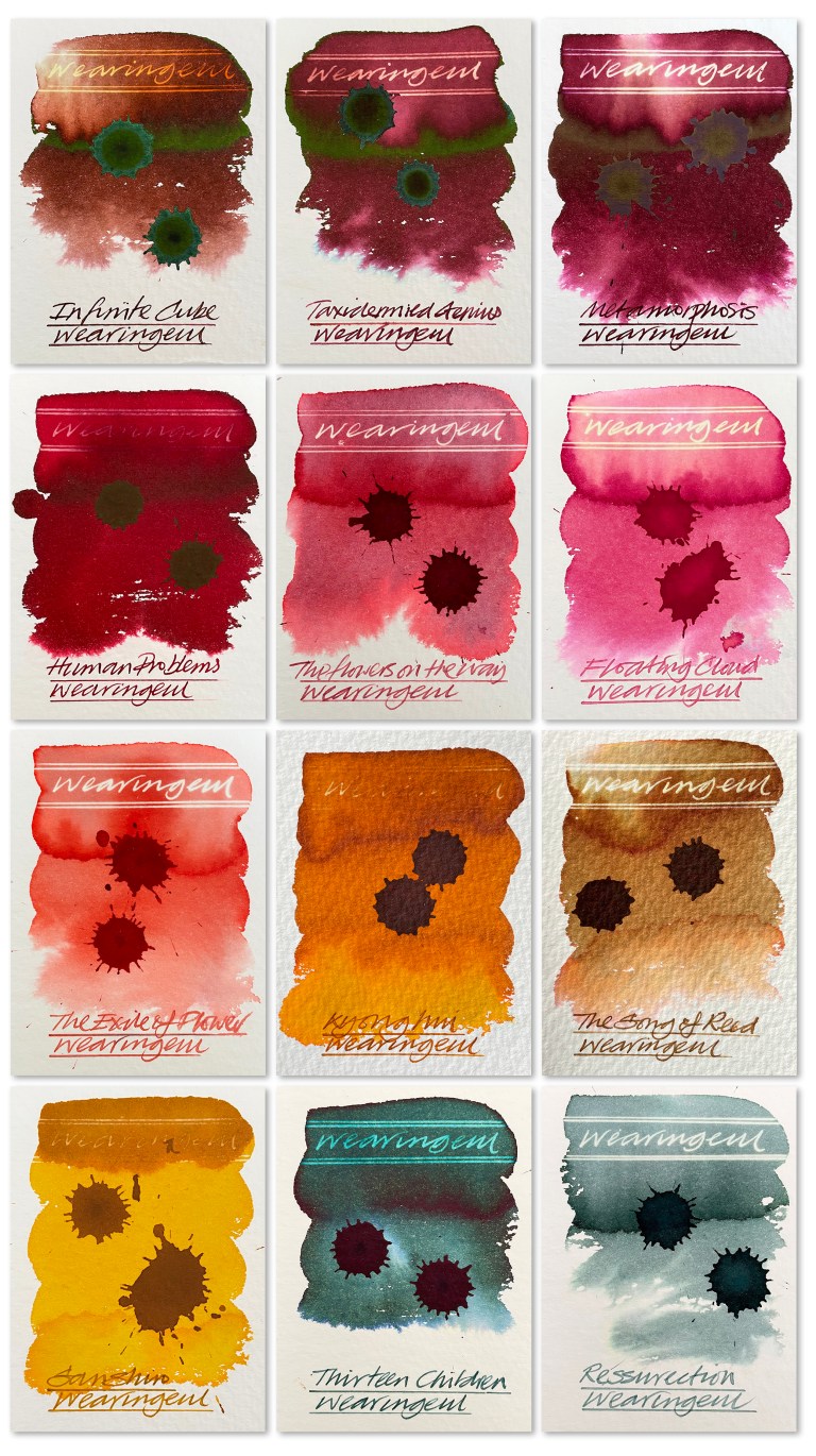 Some more Wearingeul Standard ink swatch tests – FOUNTAIN PEN INK ART