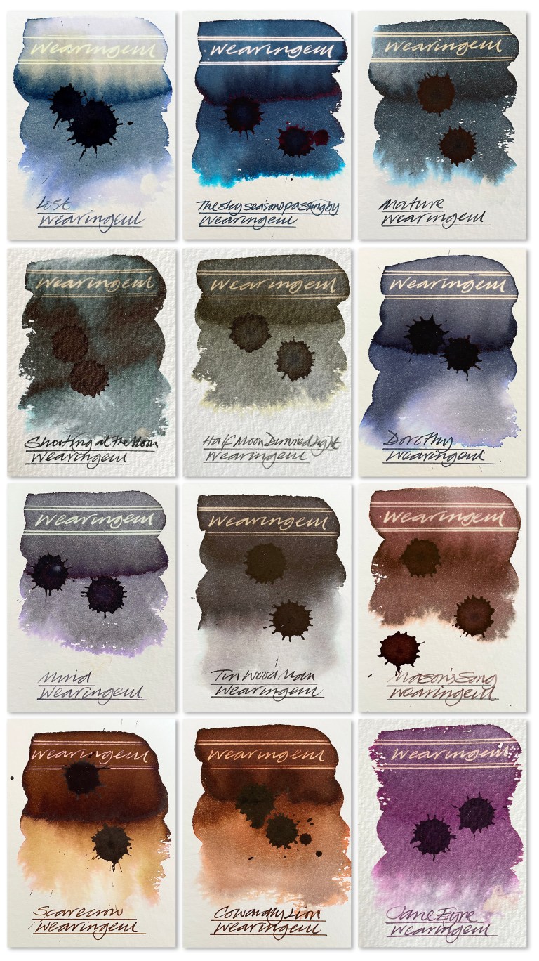 Some more Wearingeul Standard ink swatch tests – FOUNTAIN PEN INK ART