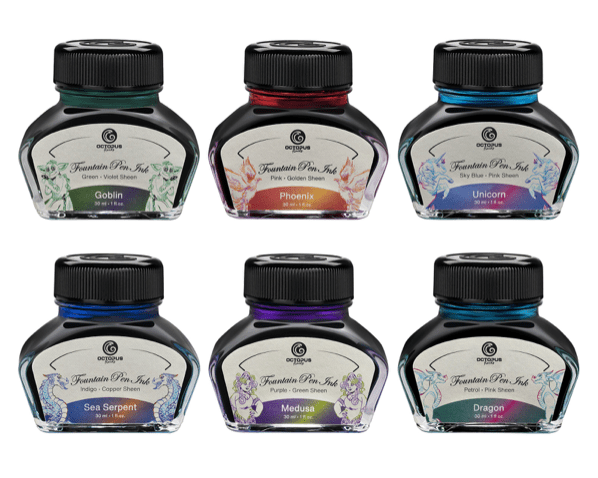 Octopus Fluids Sheening Inks Review – FOUNTAIN PEN INK ART