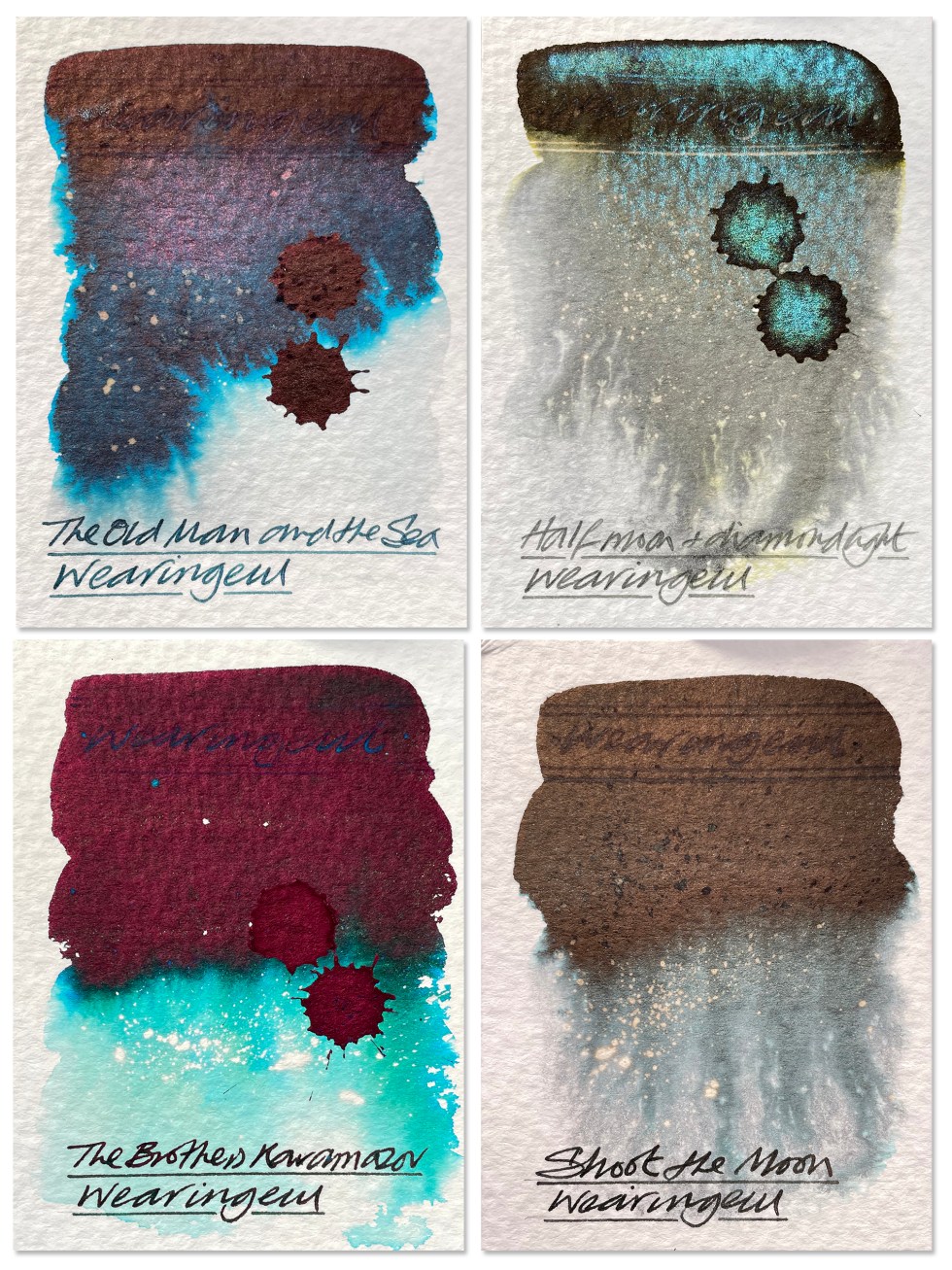 Recent Wearingeul ink swatch tests – FOUNTAIN PEN INK ART