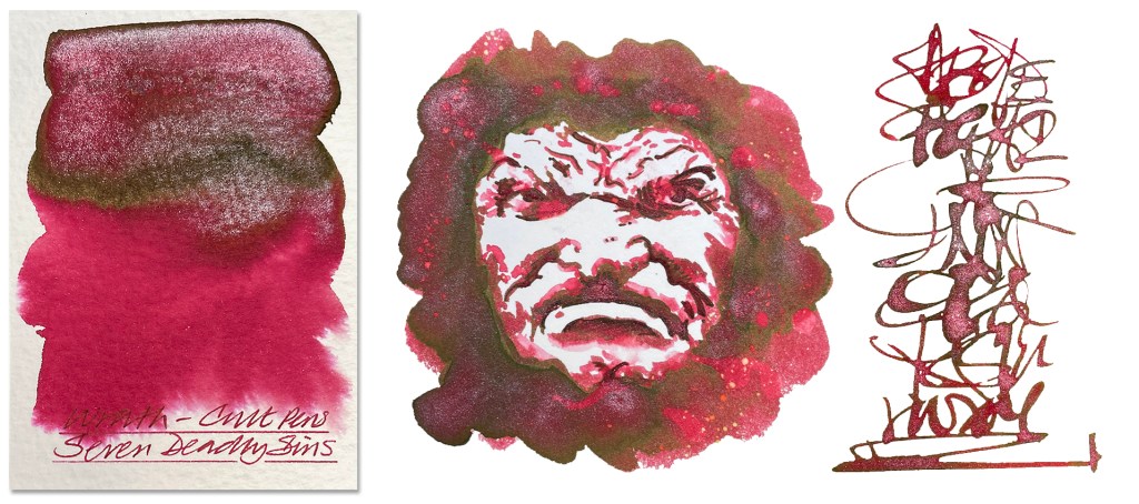 Cult Pens Seven Deadly Sins Swatch Tests – FOUNTAIN PEN INK ART