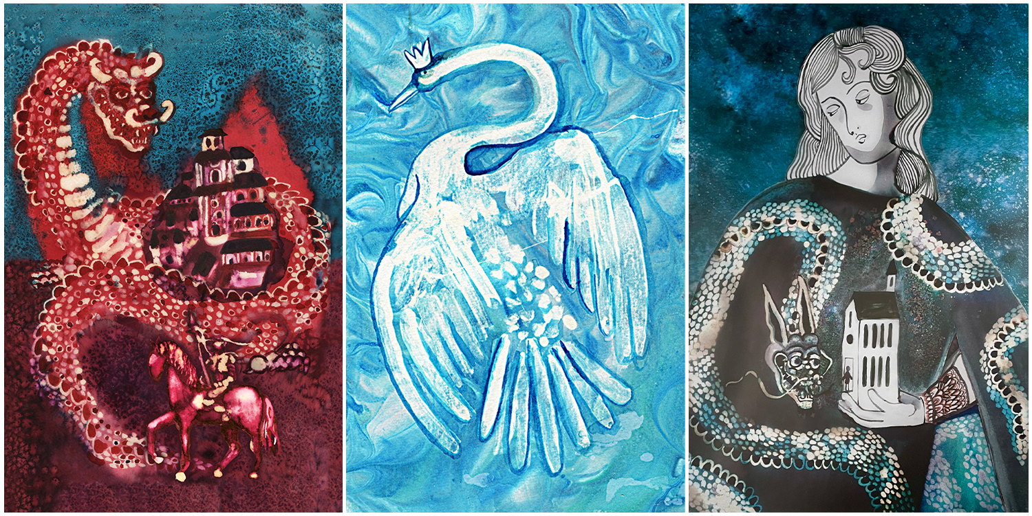 Elle Tennyson – The Queen of Bleach and Diamine – FOUNTAIN PEN INK ART