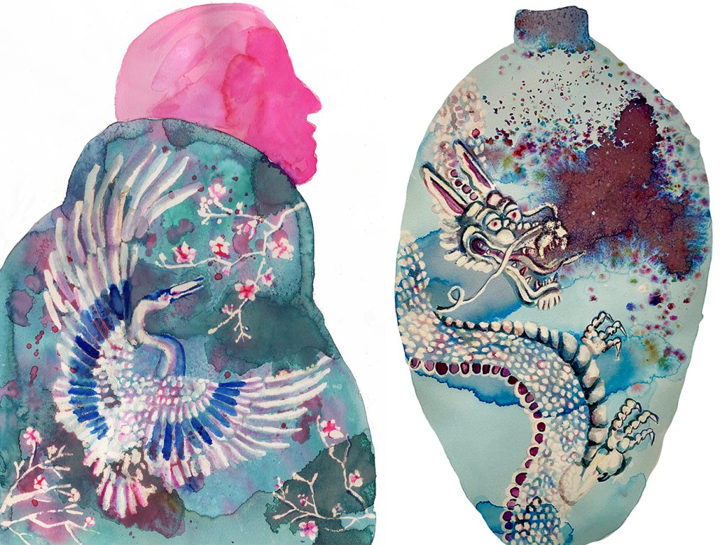 Elle Tennyson – The Queen of Bleach and Diamine – FOUNTAIN PEN INK ART