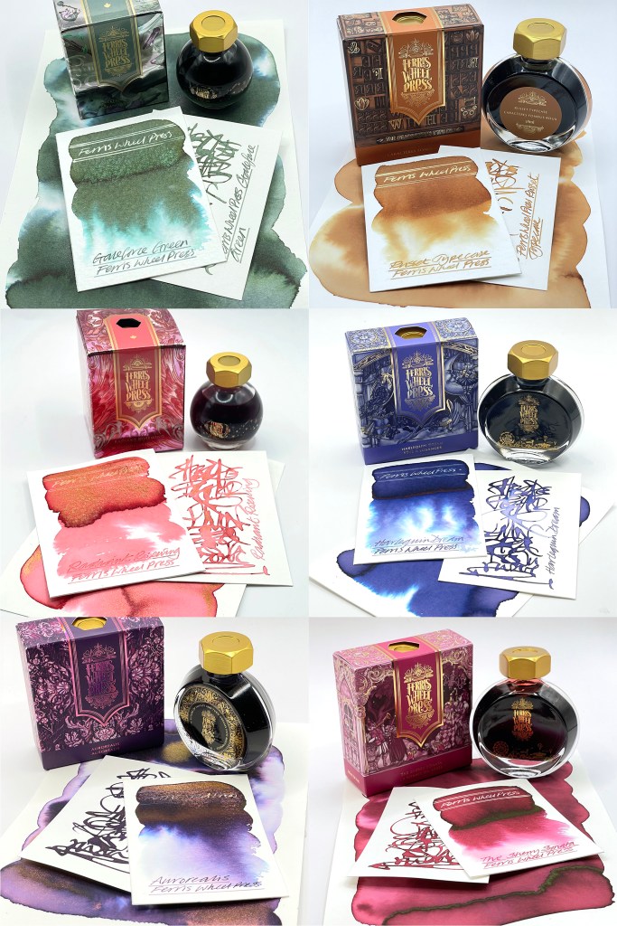 Ferris Wheel Press swatch testing 2024 – FOUNTAIN PEN INK ART