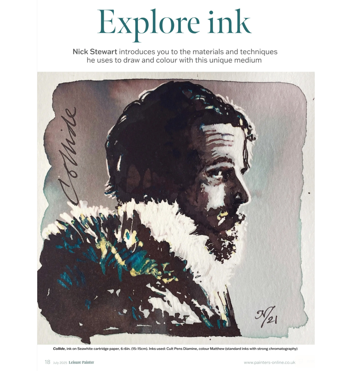 FOUNTAIN PEN INK ART – Experimenting with fountain pen ink to further ...